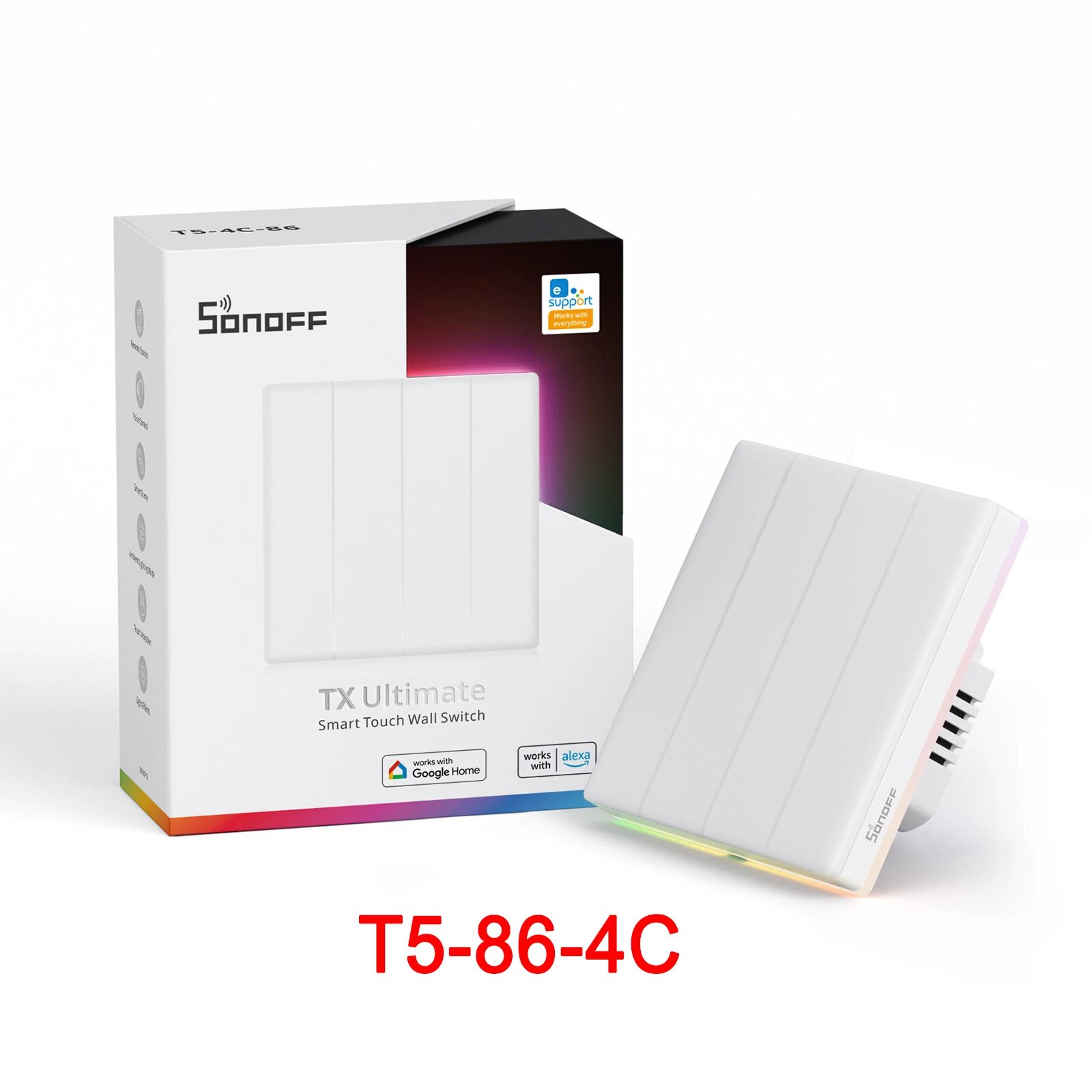 SONOFF TX Ultimate T5-86-4C сенсорный выключатель