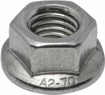 Гайка М 8 DIN 6923 (WS 9345) А2 фланец с зазубринами нерж. сталь 10шт