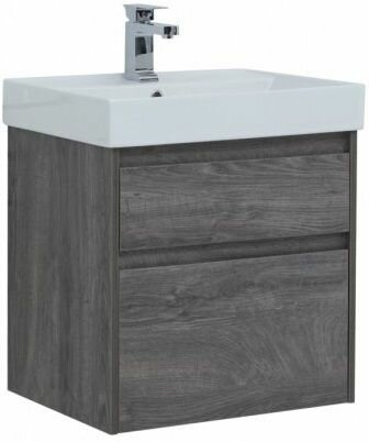 Тумба с раковиной Aquanet Nova Lite 60 2 ящика, дуб рошелье