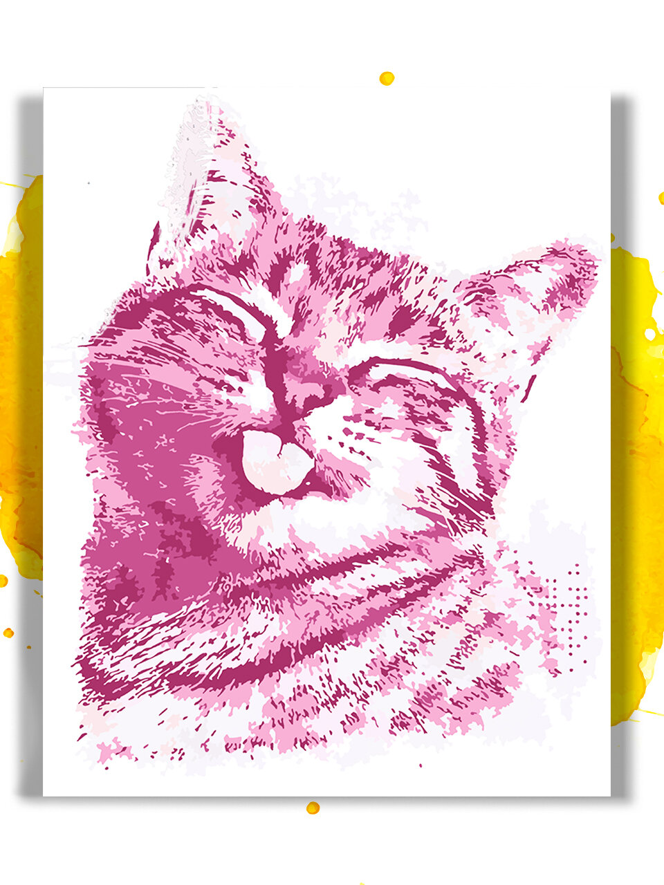 Картина по номерам на холсте Dots cat, 40 х 50 см