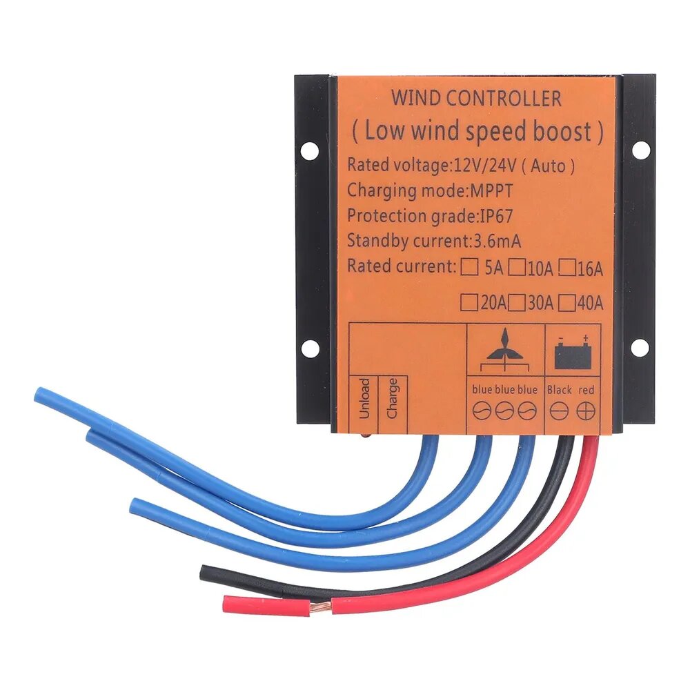Контроллер MPPT для ветрогенератора 100W-400W 12V/24V, 30A