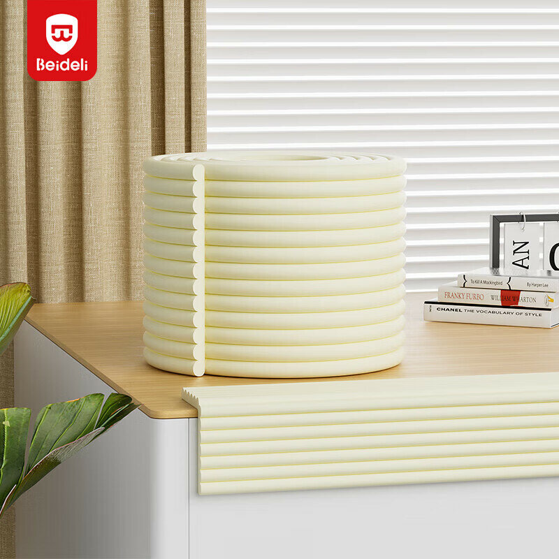 BEIDELI Multi-functional Baby Anti-collision Strip Infant Toddler Wall Corner Guard Edge Protection Strip Non-adhesive Wide White 12cm Wide 2m Long