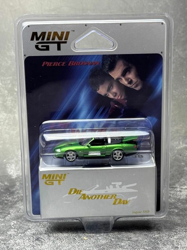 Машинка TSM MINIGT 1/64 minigt #908 007 Jaguar XKR "Die Another Day" Green Blister Packaging Die-cast Alloy Car Model Collection Gift