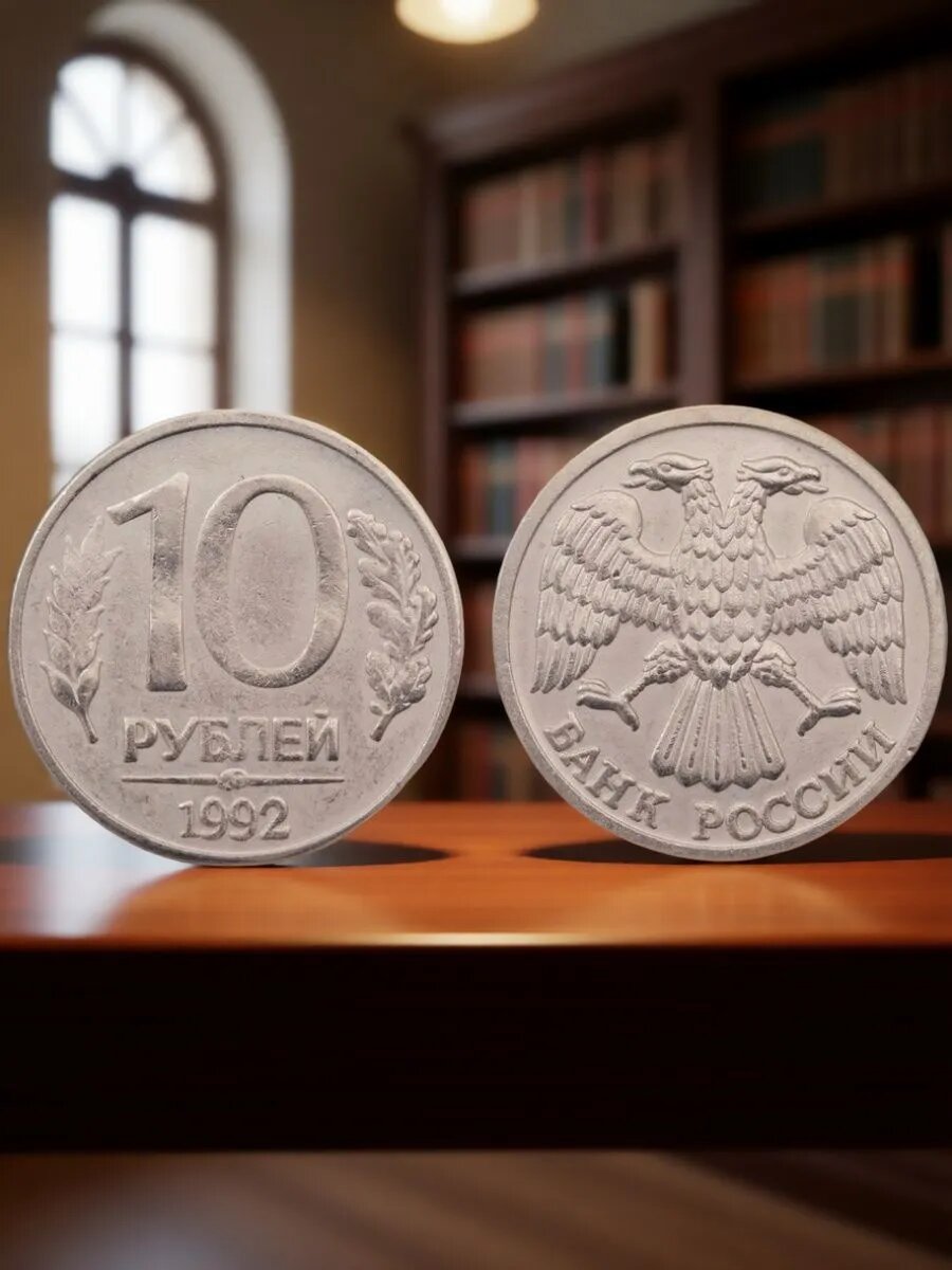 10 рублей 1992 года ММД Молодая Россия Немагнитная! Копия