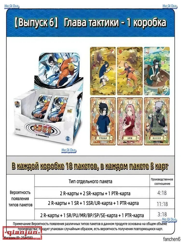 Кайо/карточная игра Наруто Формирование Глава 6 Коллекционная карта