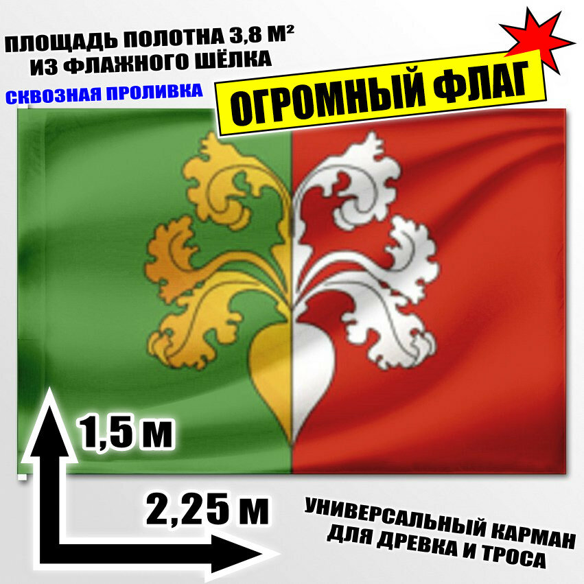Флаг огромный Земетчина 225x150 см