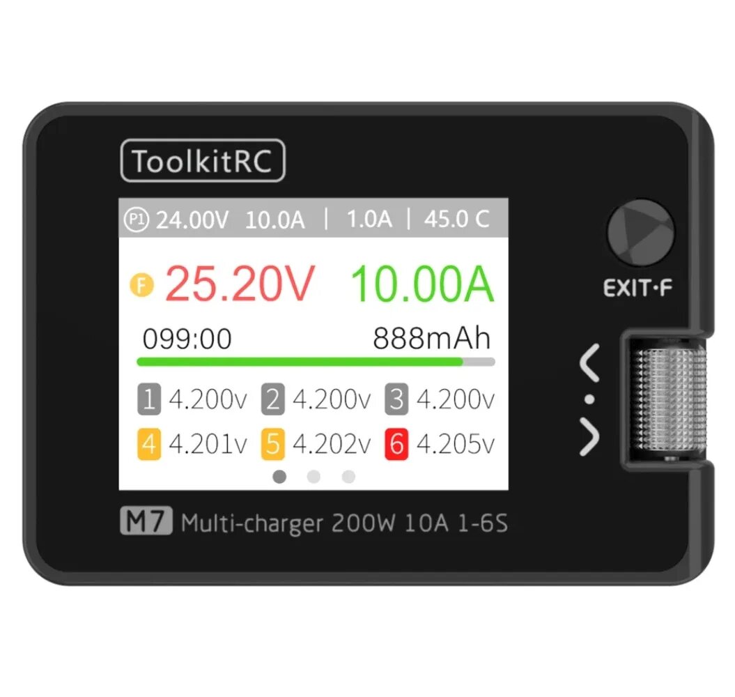 Зарядное устройство ToolkitRC M7 200W 1-6S, Цвет: 1Pcs M7 Charger