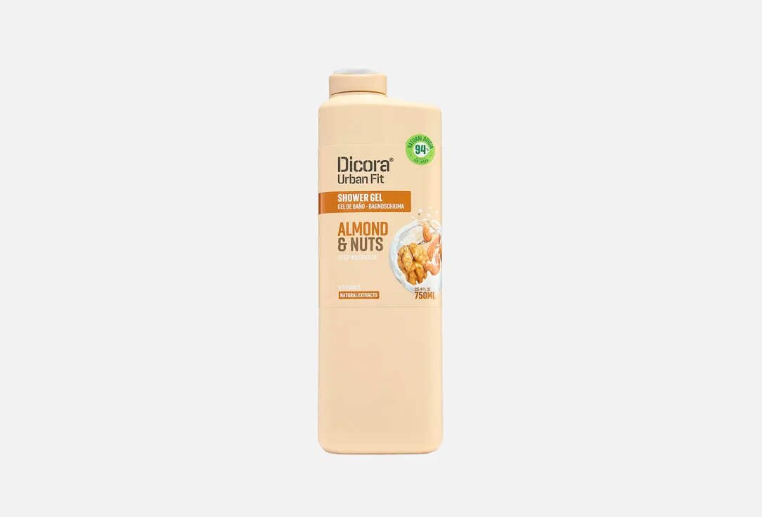 Dicora Urban Fit VITAMIN B, Almond & Nuts Питательный гель для душа 750 мл