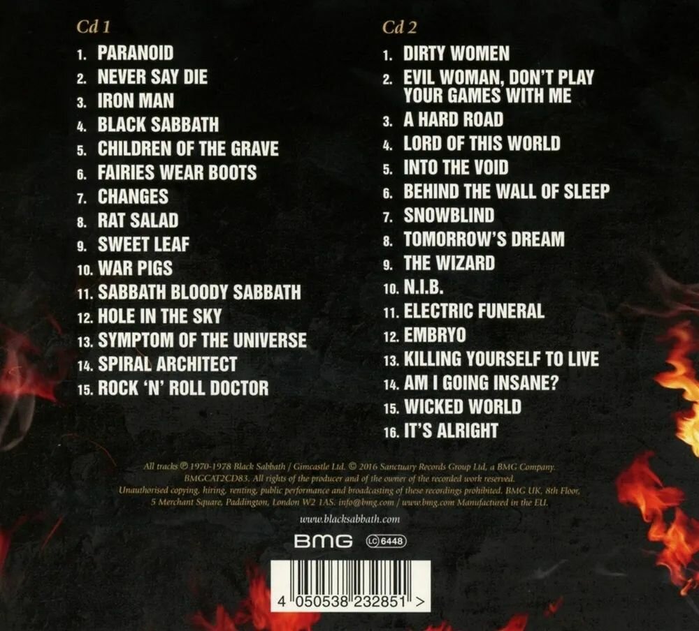 Black Sabbath: Ultimate Collection (2CD), 2016, BMG, Digipack Диск Музыкальный — фото 1