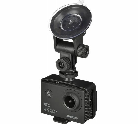 Видеорегистратор автомобильный Digma FreeDrive Action 4K WiFi черный 8Mpix 2160x3840 2160p 150гр. (FDAC4W)