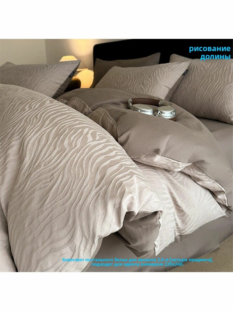 Комплект постельного белья, Хлопок, Семейный