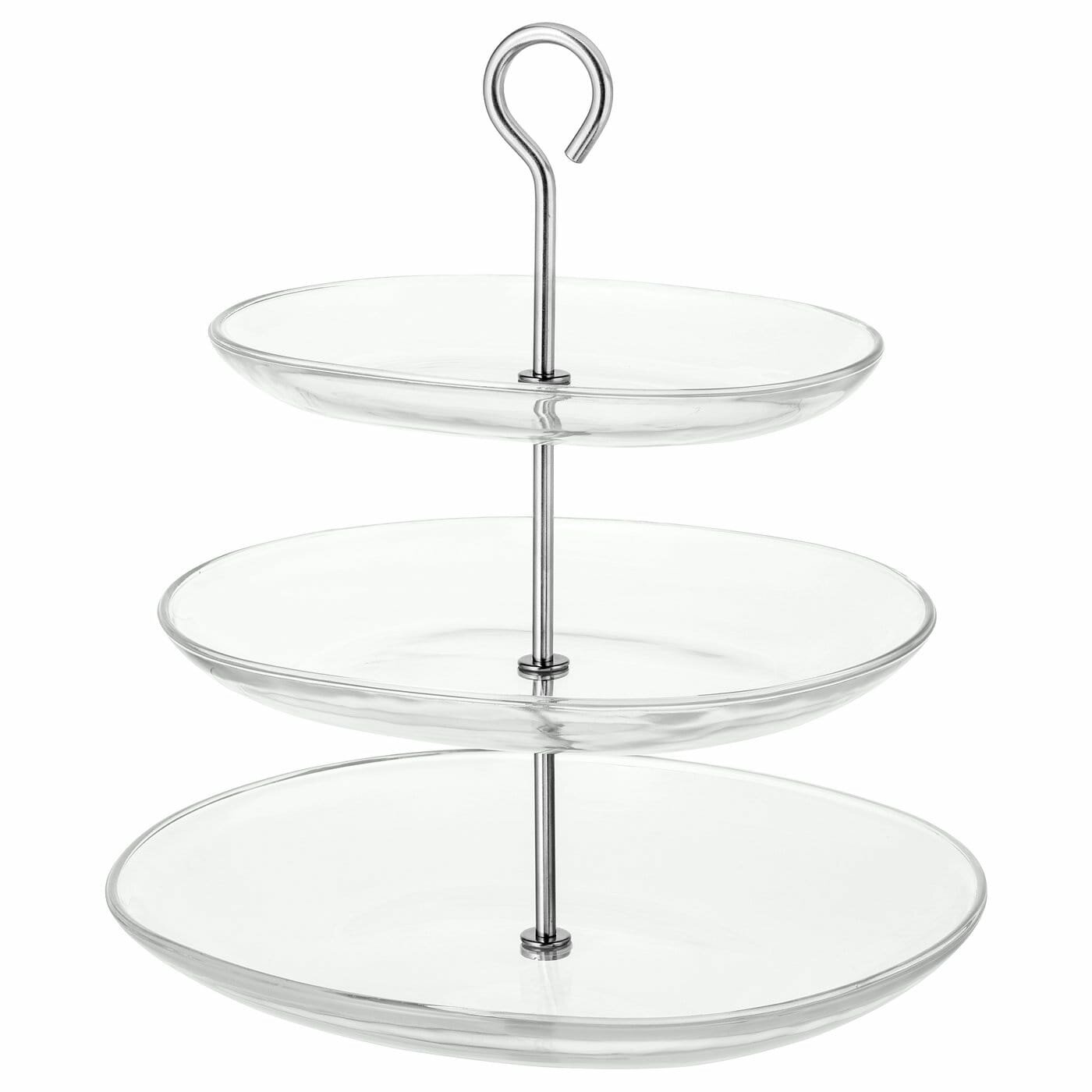 Блюдо сервировочное IKEA KVITTERA Patera, 3 предмета, прозрачный