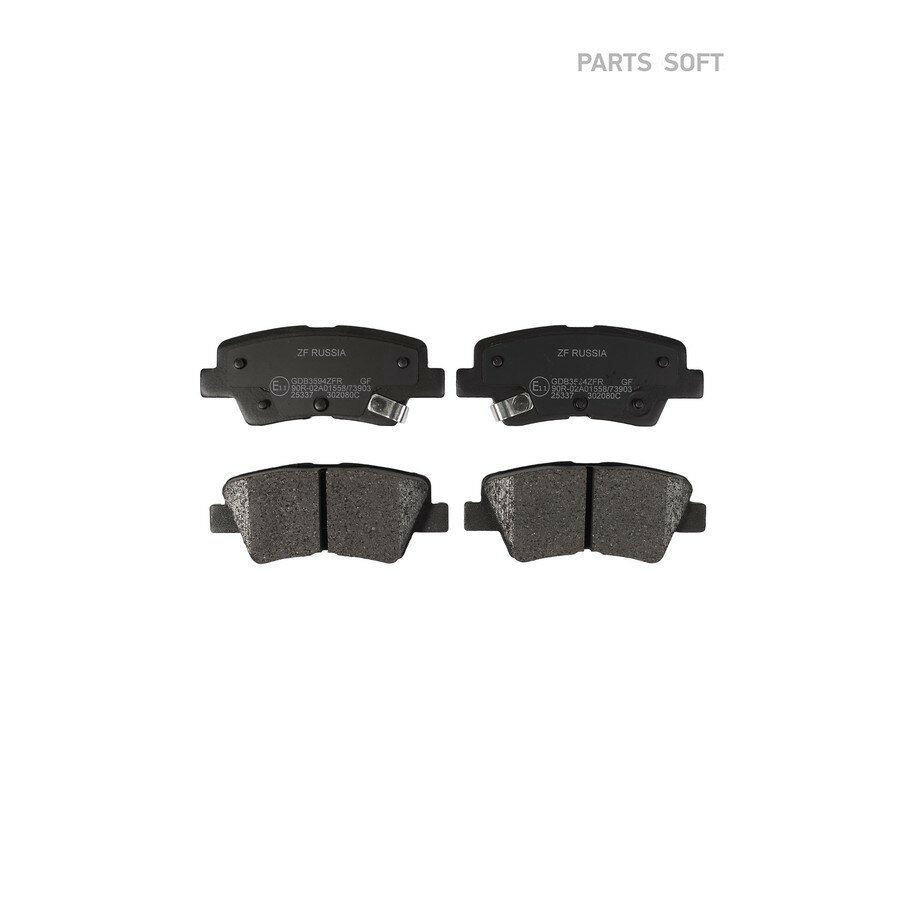 ZF RUSSIA GDB3594ZFR Колодки тормозные задние HYUNDAI TICSON 2015-2020 / KIA OPTIMA SPORTAGE IV / SSANGYONG ACTYON II K