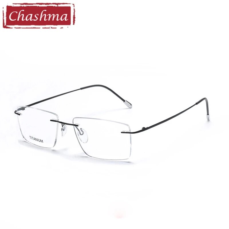 Безободковые титановые очки Chashma 2G Black