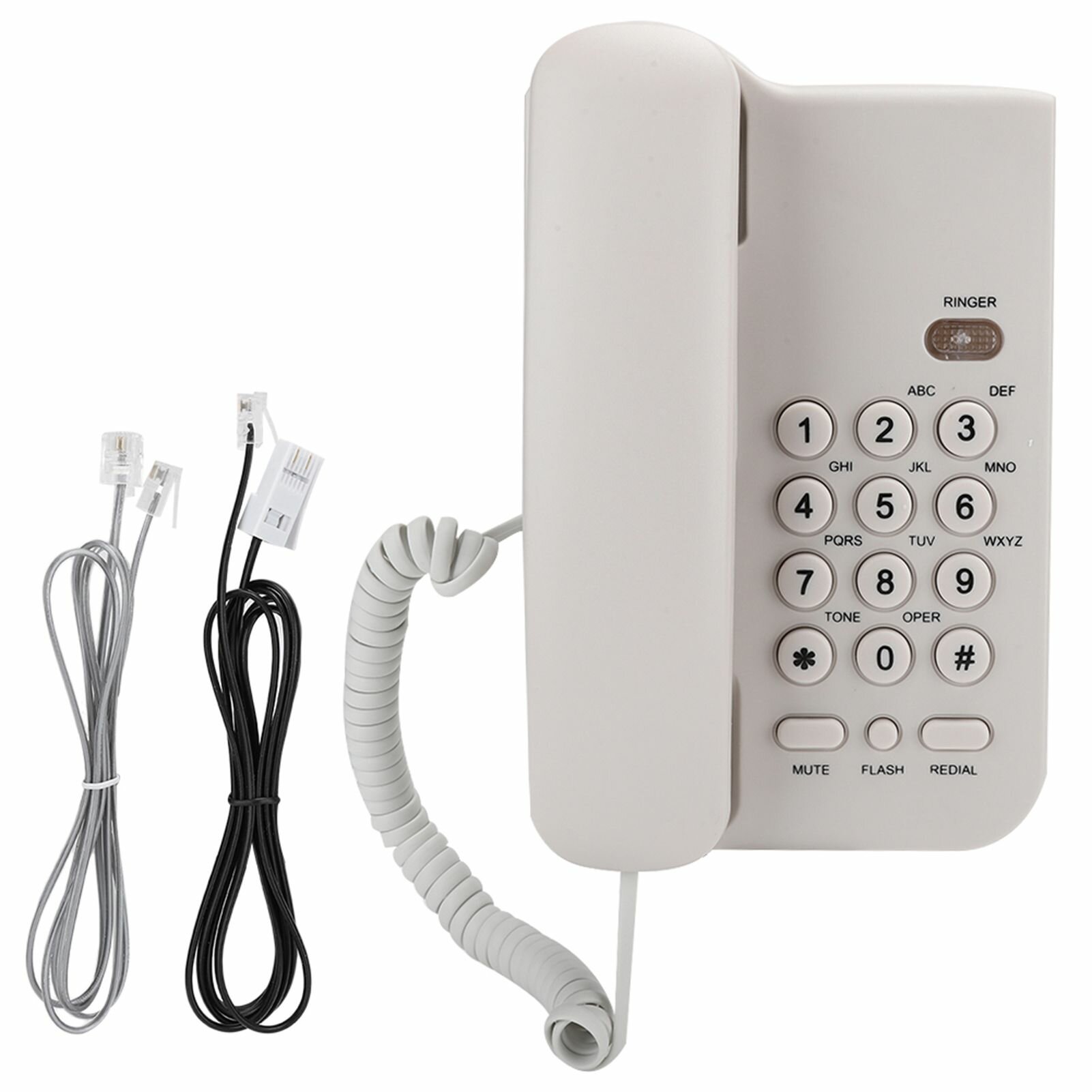 KX T3026CID Телефон на английском языке для домашнего офиса в отеле (телефонная линия для Великобритании со случайным цветом) (белый)
