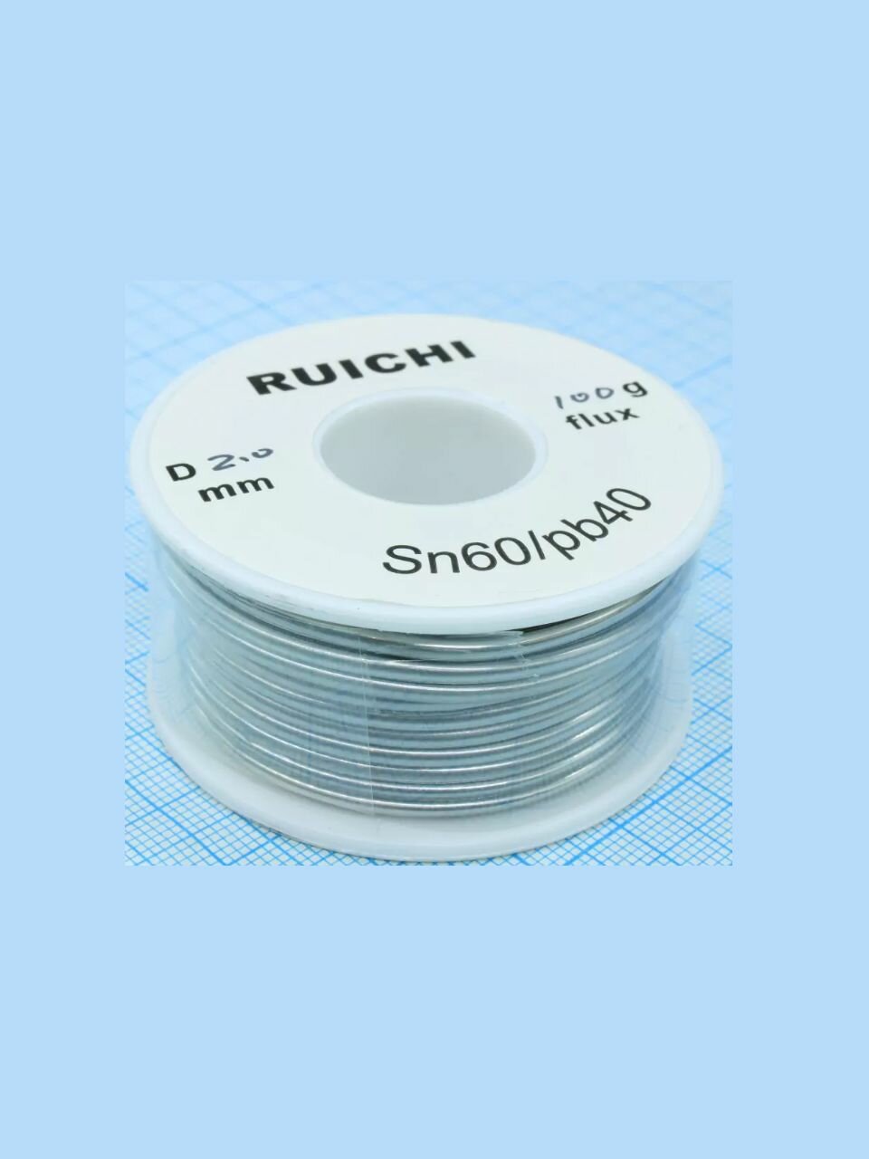 Припой RUICHI Sn60pb40 100г 0.3мм с флюсом