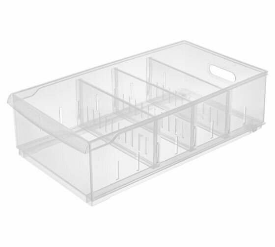 Контейнер пластиковый универсальный ящик 11,5 л, 242x450x129 мм Econova Rolly бесцветный 433217401