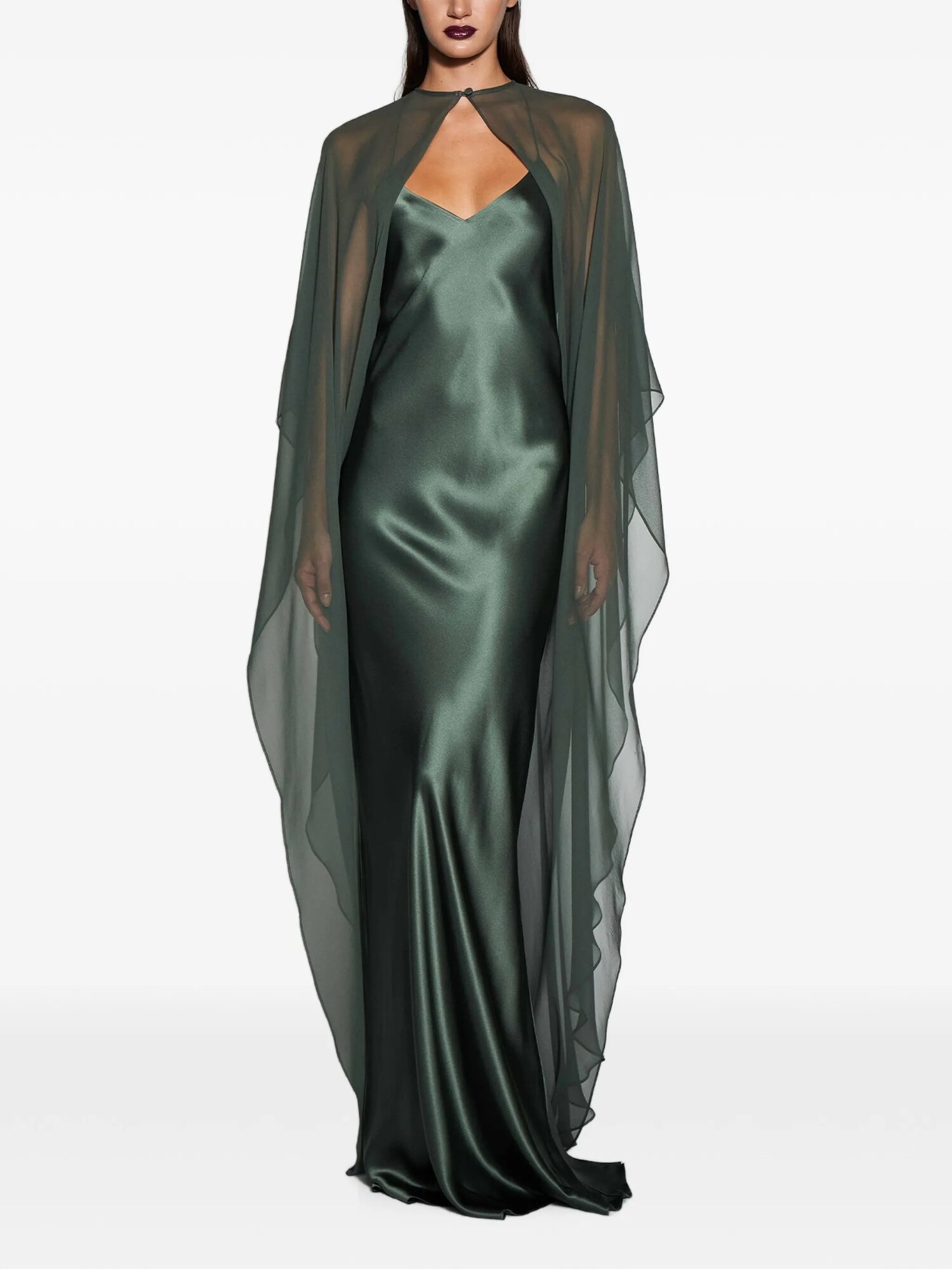 Платье Bias-cut cape-detail maxi dress