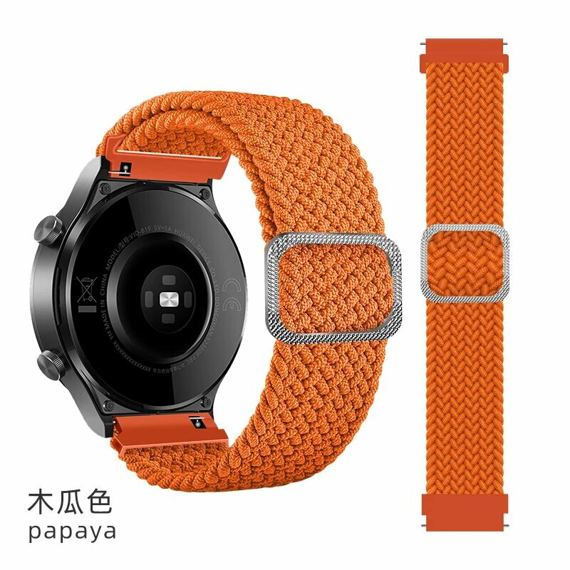 Эластичный нейлоновый ремешок для часов EOENKK 20 мм Оранжевый, 20mm Universal, Orange