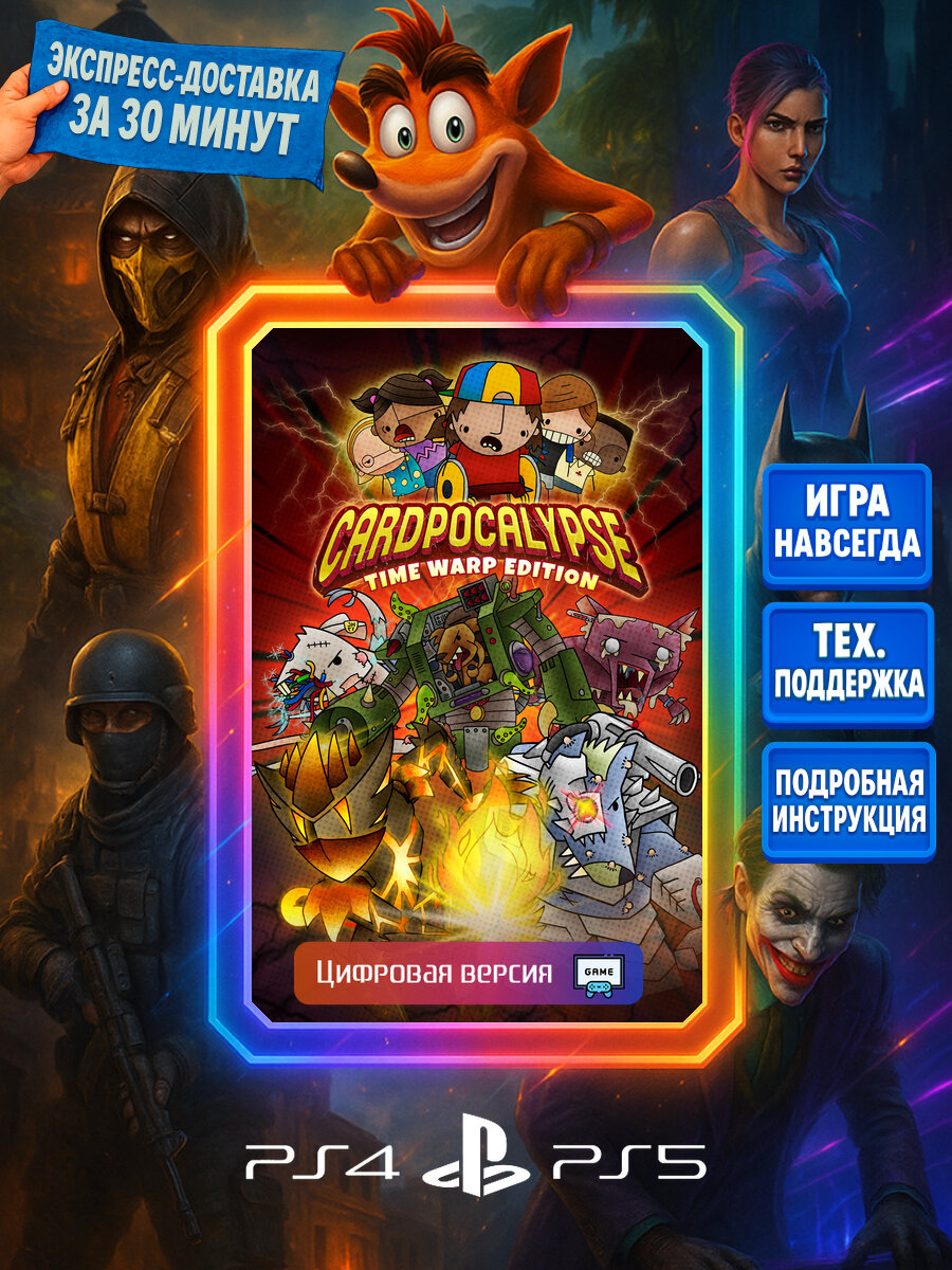 Cardpocalypse: Time Warp Edition PS4/PS5 | Моментальная доставка | Английский язык | Приключения