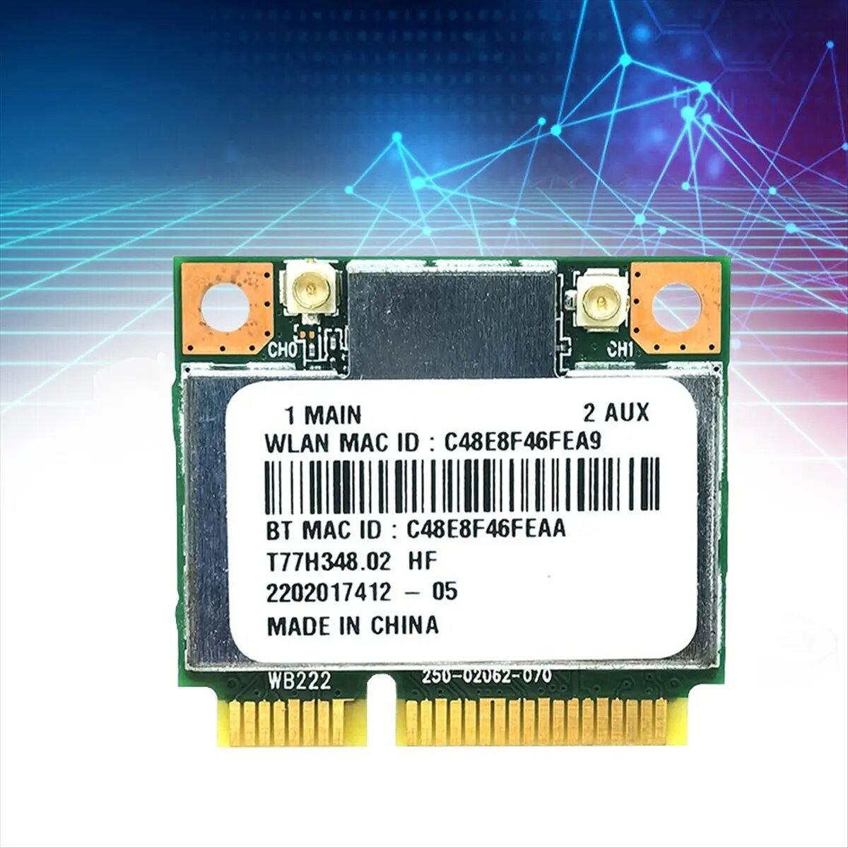 Wi-Fi адаптер AR5B22 AR9462 300 Мбит/с 2.4G/5G mini PCI-e