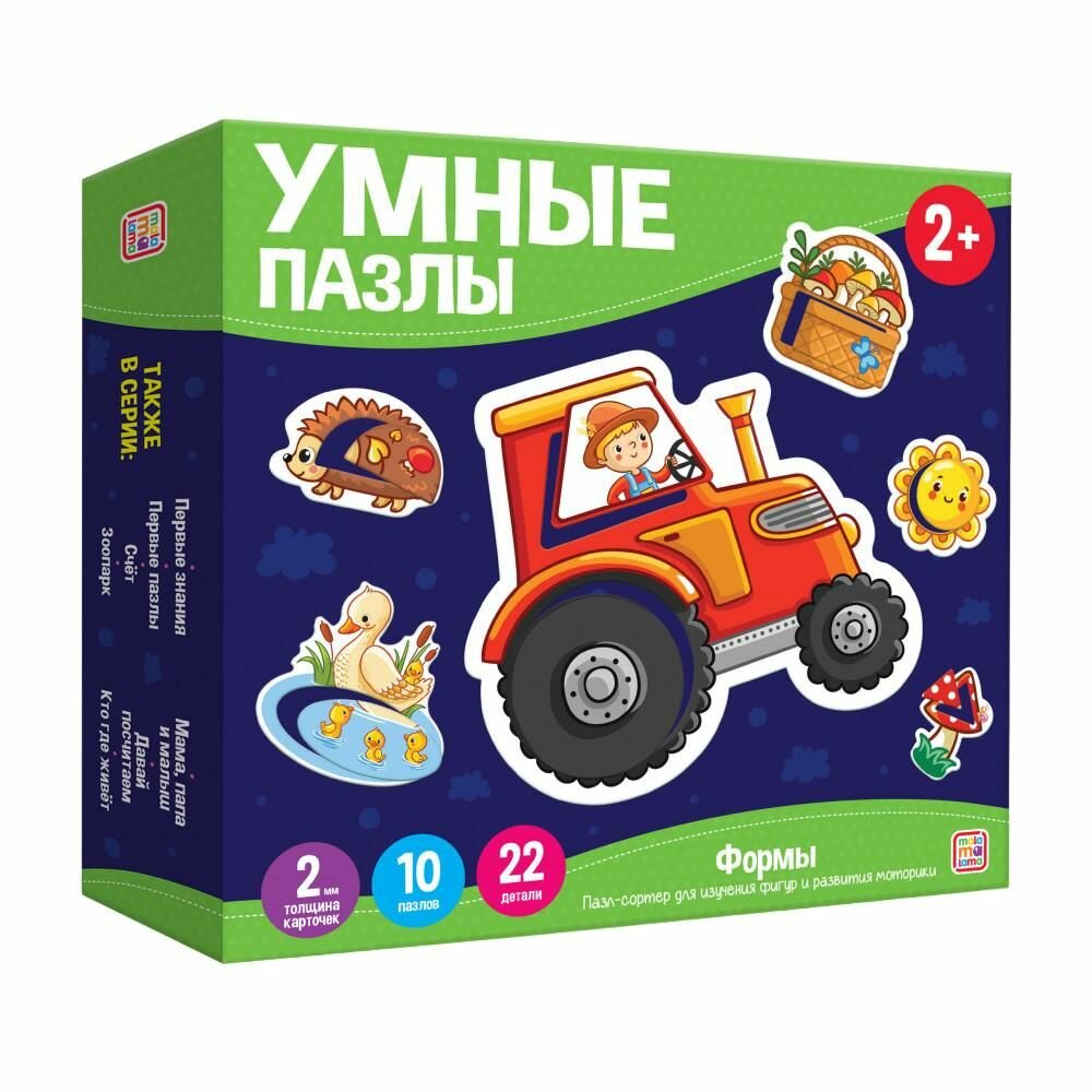 Книжка с вырубкой Malamalama "Первые шаги. Формы" 9785001349327