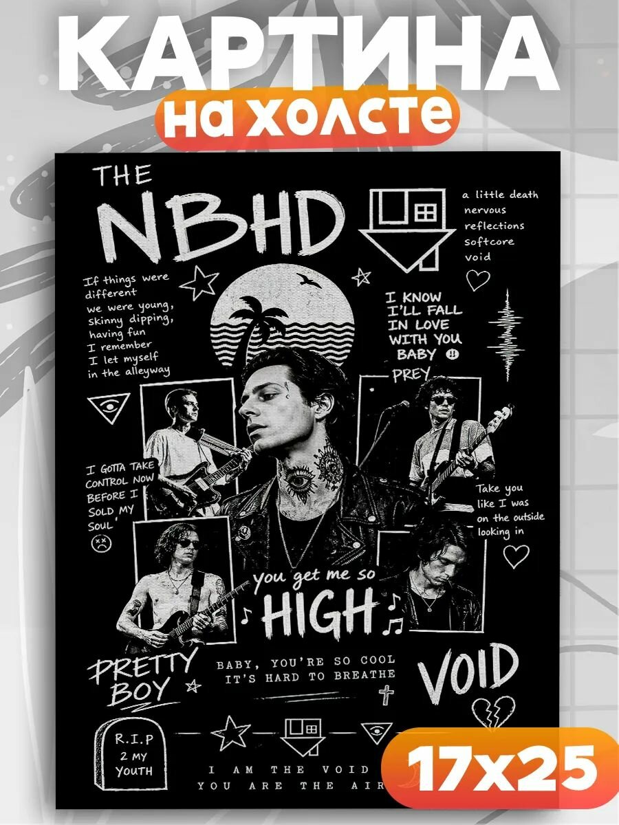 Картина на стену The Neighbourhood, на подрамнике, 1шт, 25х17 размер.