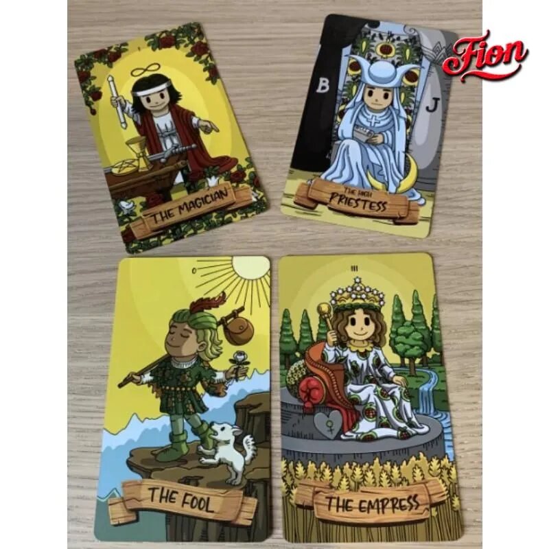 Карты Таро "The Lovers" Tarot, Желтый, Коричнево-красный, Светло-зеленый, Коричневый — фото 1