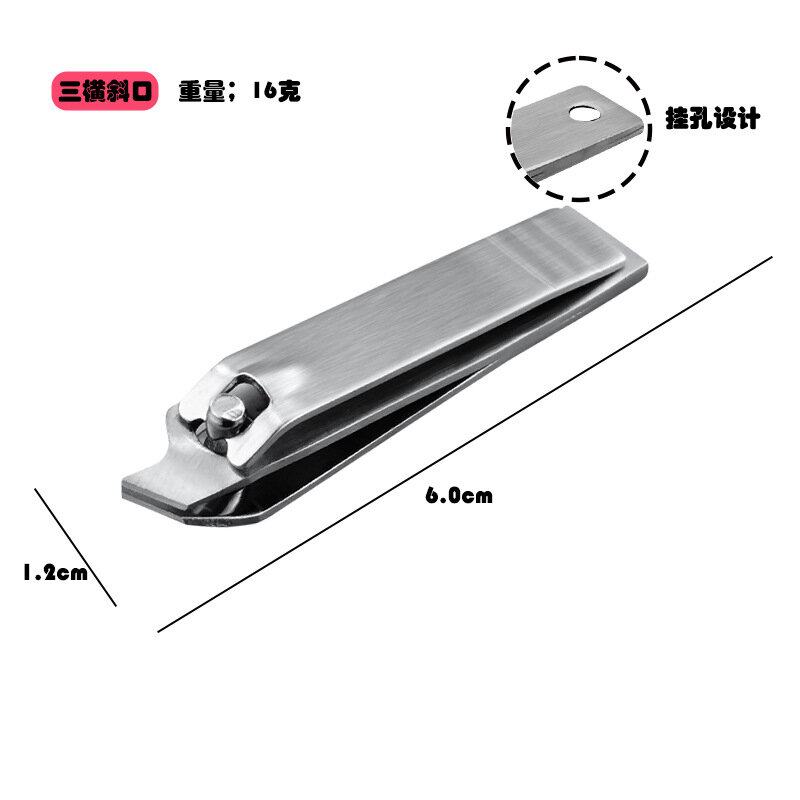Профессиональные ножницы для маникюра из нержавеющей стали с тройным бар-дизайном и скосом, средний размер