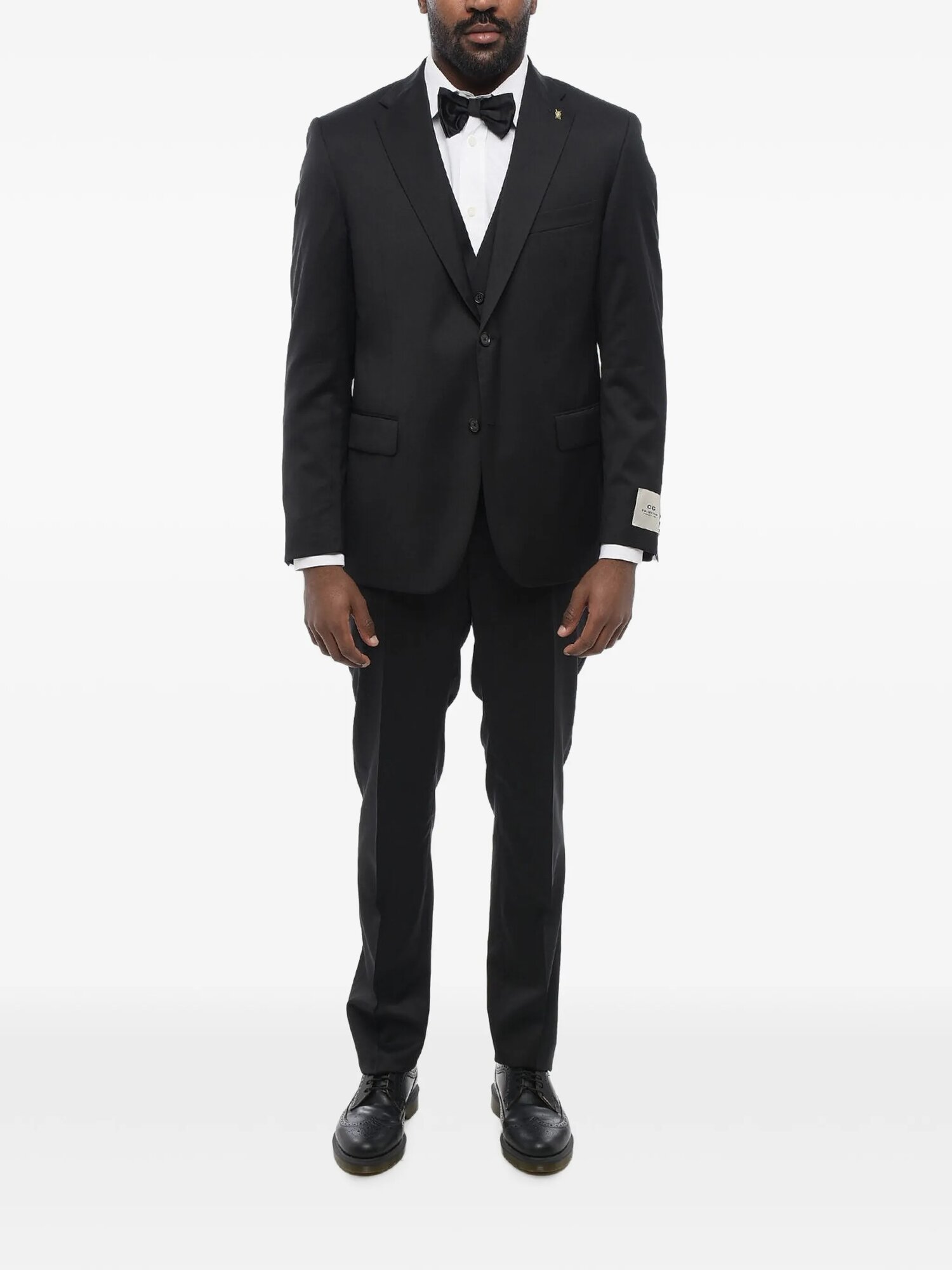 Комбинезон Corneliani Three-piece wool suit, размер 48, черный — фото 1