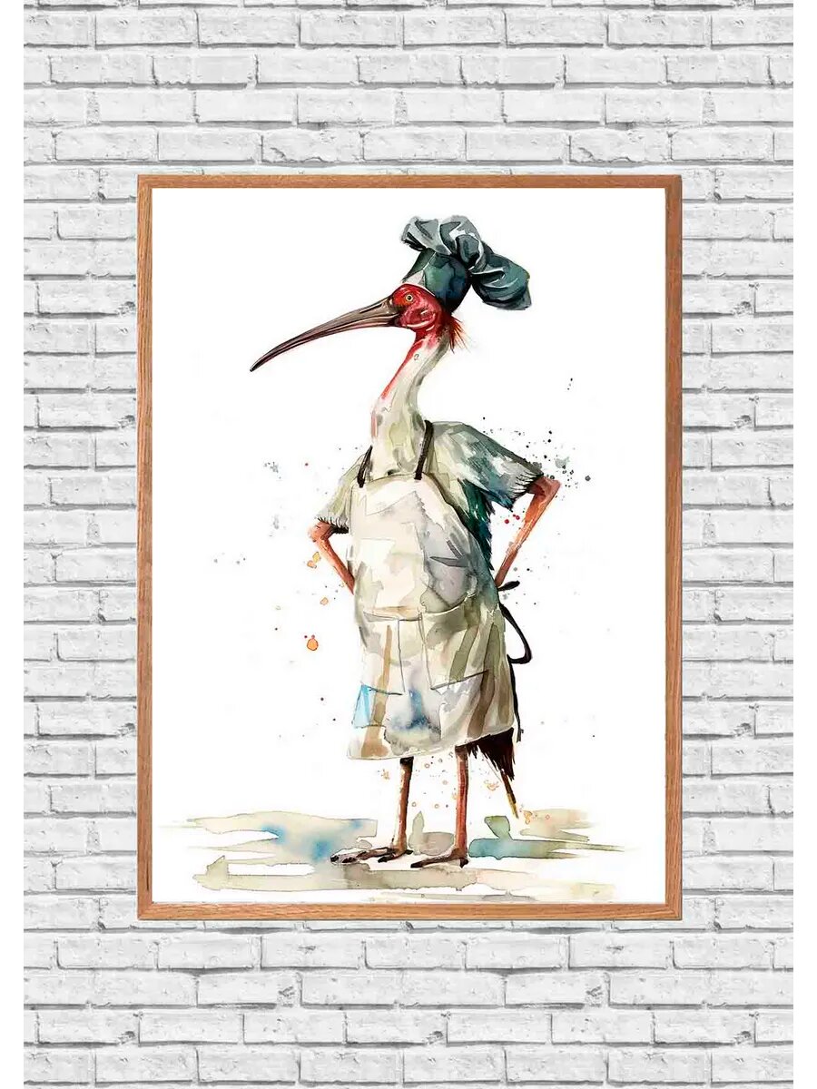 Шеф-повар Ibis Bird готовит 1, Плакат 30x42см