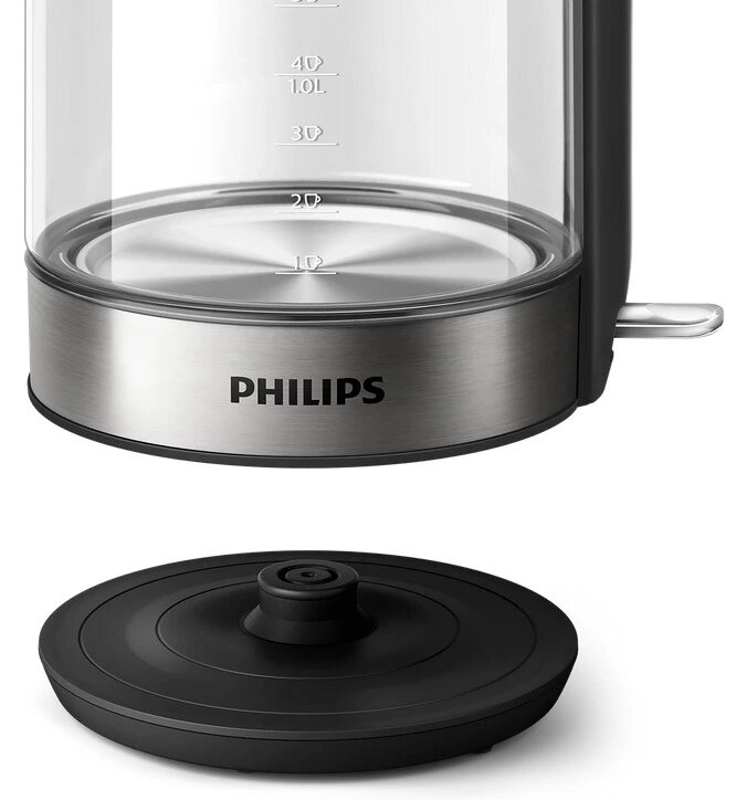 Электрочайник PHILIPS HD9339/80, 1.7л, съемный фильтр, стекло. — фото 1