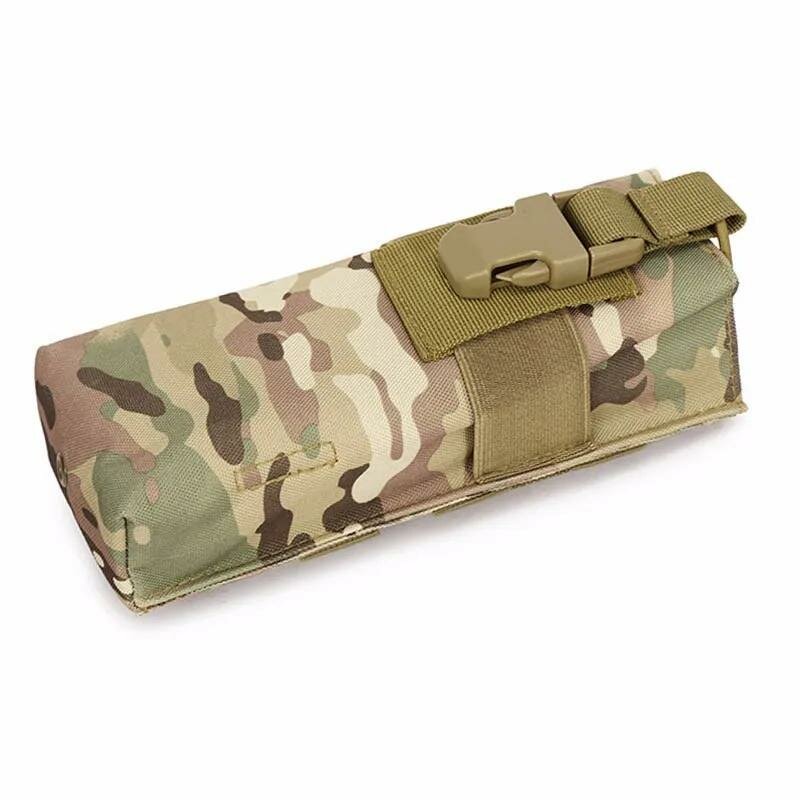 Тактическая сумка-фляжка с системой MOLLE, чехол для рации и микрофона, поясная сумка для активного отдыха, туризма, кемпинга, охоты и ношения пистолета, цвет CP