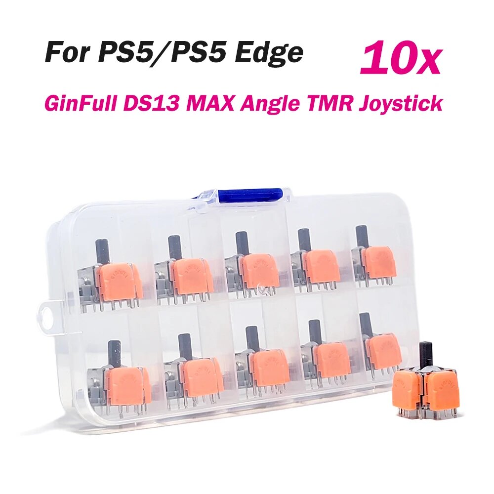 GinFull DS13 MAX Angle TMR джойстик для PS4/PS5/PS5 Edge/Xbox 10pcs for PS5 DS13