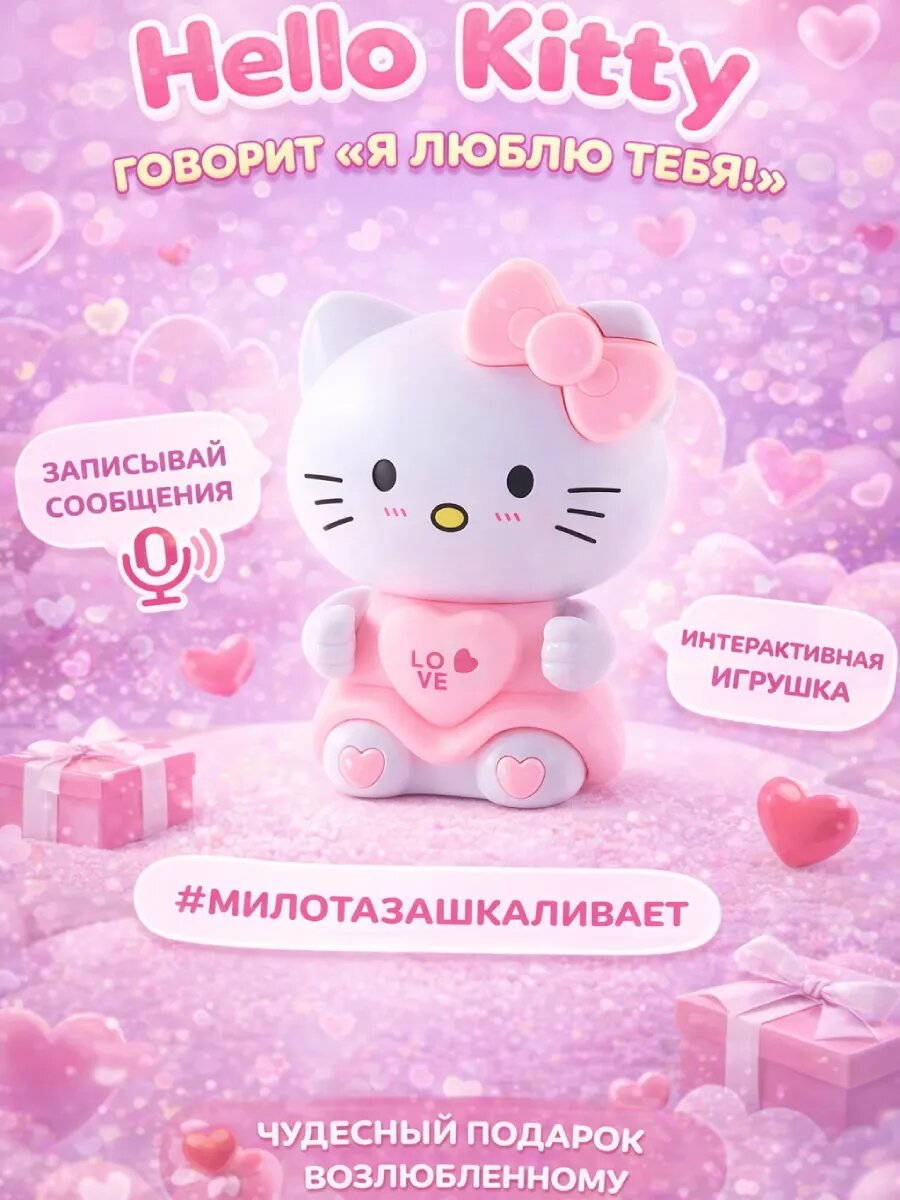 Интерактивные игрушки Hello Kitty. С возможностью записи.