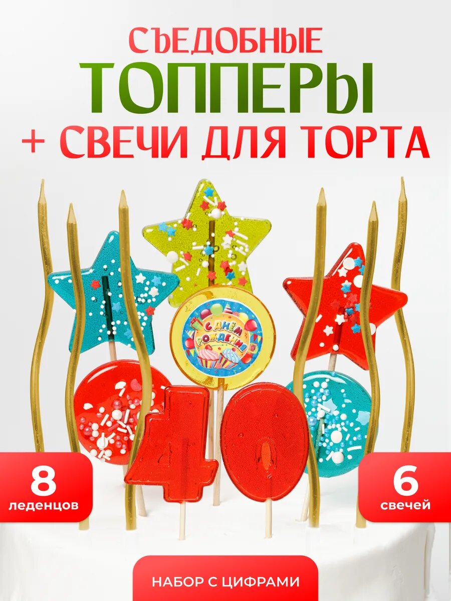 Топпер на торт 40 лет