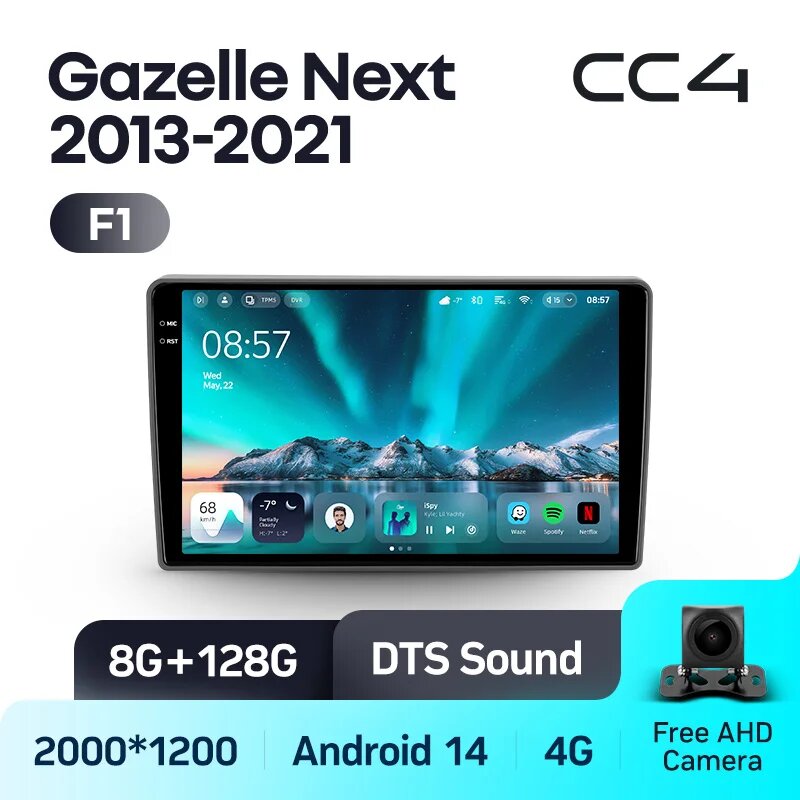 TEYES Тиайс CC4 Штатная магнитола For ГАЗ Газель Некст For GAZ Gazelle Next 2013 - 2021 автомагнитола 2 DIN DVD GPS CarPlay Android Auto мультимедиа автомобиля головное Android магнитола