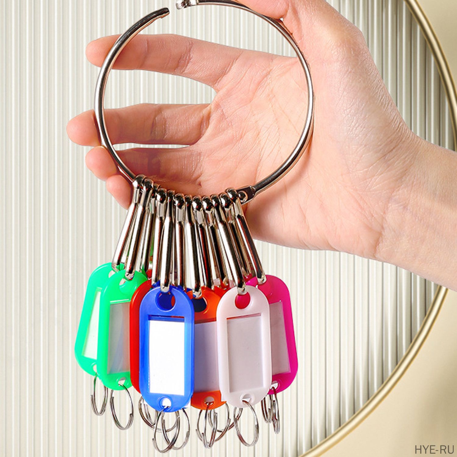 Бирка для ключей, коричневый — фото 1