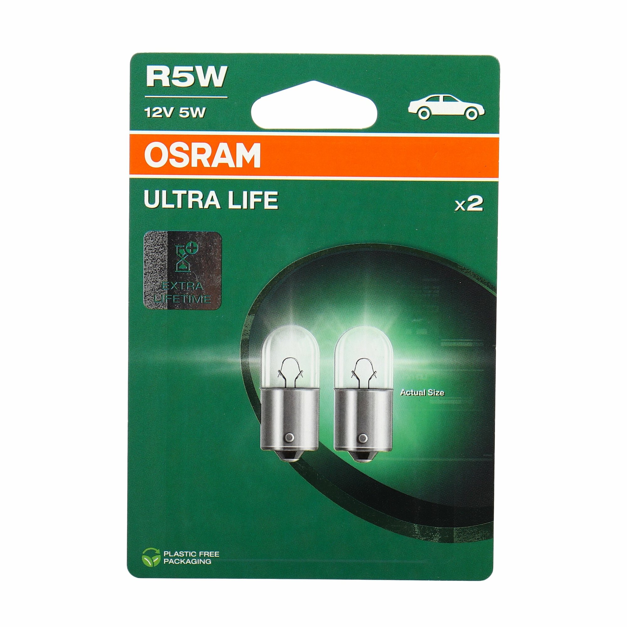 Автолампа R5W (BA15s) ULTRA LIFE 12V, 2 шт