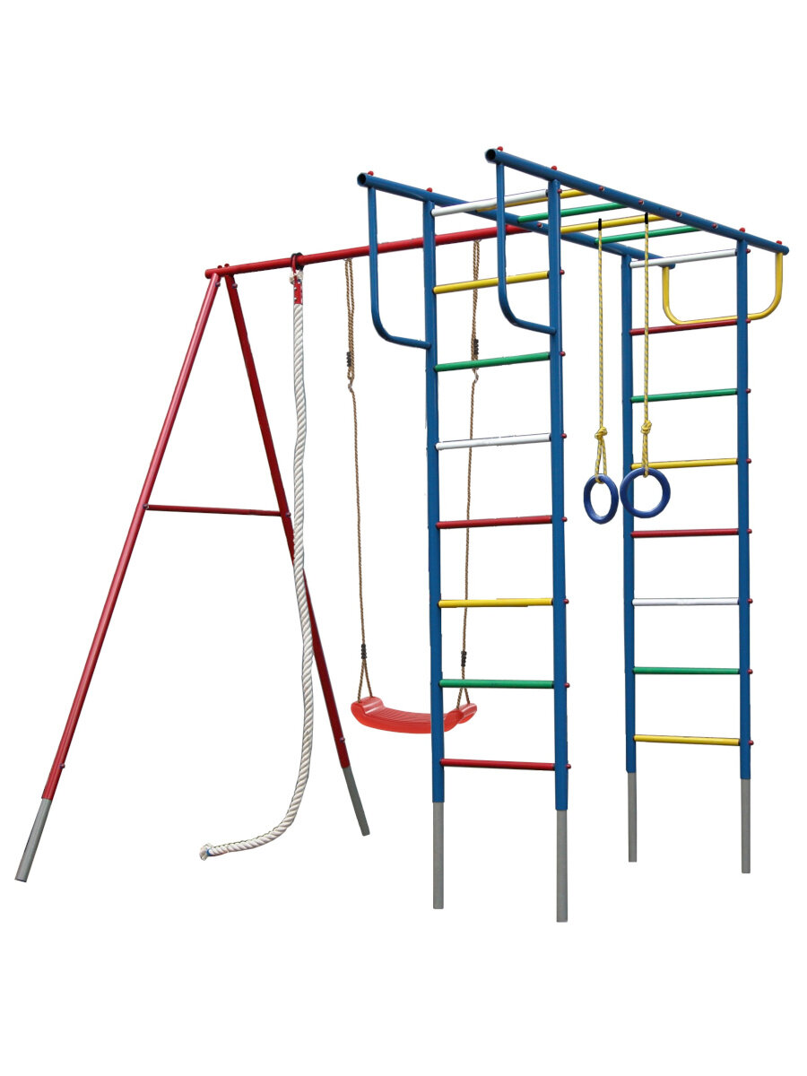 Дачный спортивный комплекс "Вертикаль-П", с пластиковыми качелями "Лодочка"