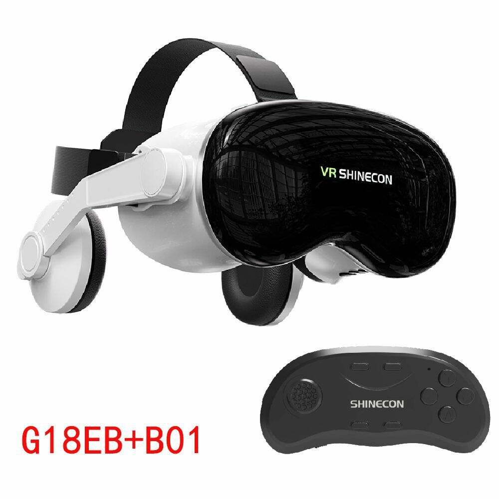 Очки виртуальной реальности VR с Bluetooth-наушниками, 3D-шлем, панорамный обзор, для игр и кино