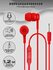 Наушники проводные с Микрофоном с разъемом Jack 3,5 red