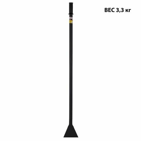 Ледоруб-топор шириной 14 см, ВЕС 3,3 кг, металлическая ручка 120 см, D 34 мм, суперусиленный, черная порошковая окраска, грандмастер, 700346