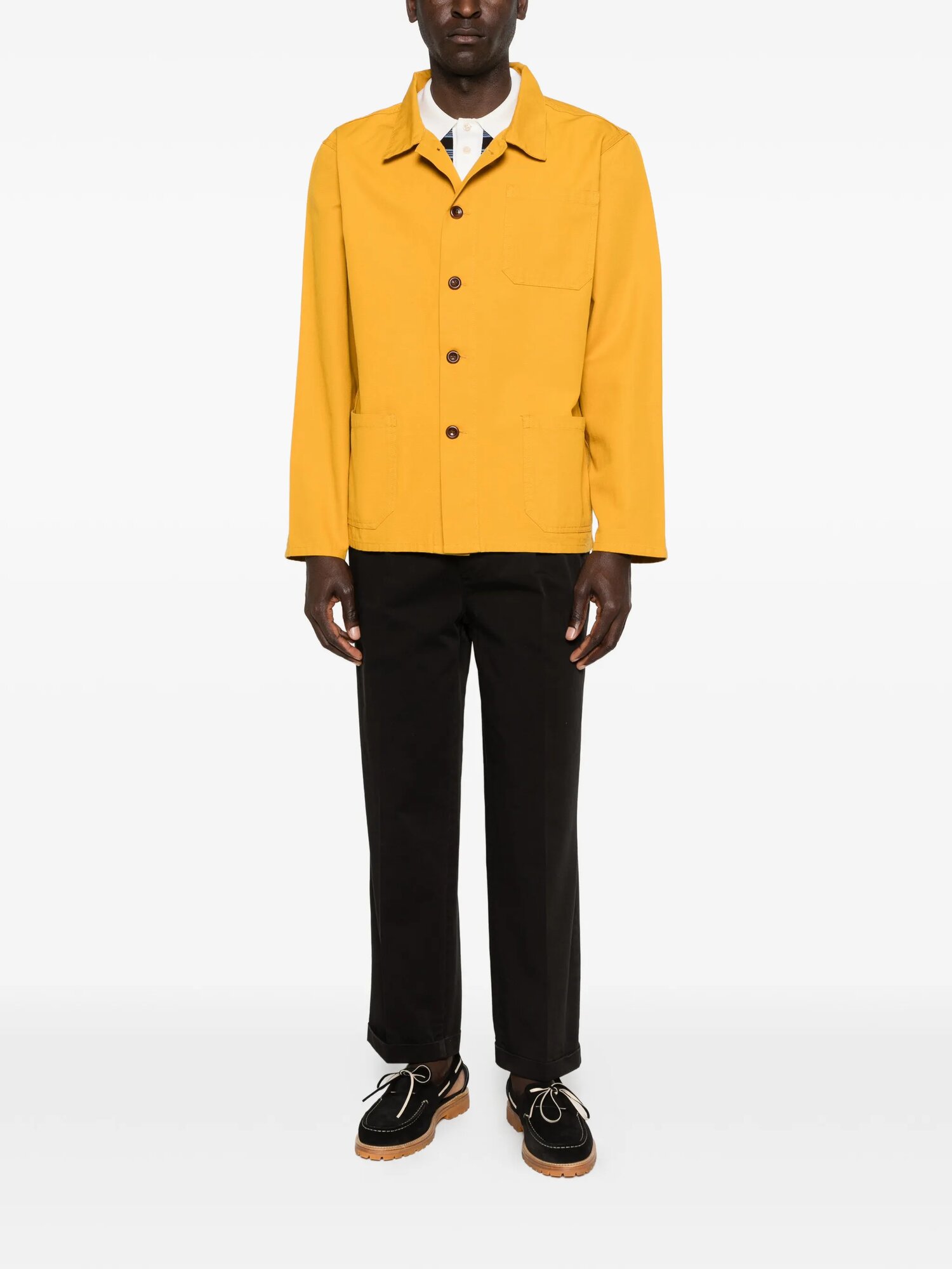 Куртка USKEES Chest-pocket shirt jacket, размер M, yellow — фото 1