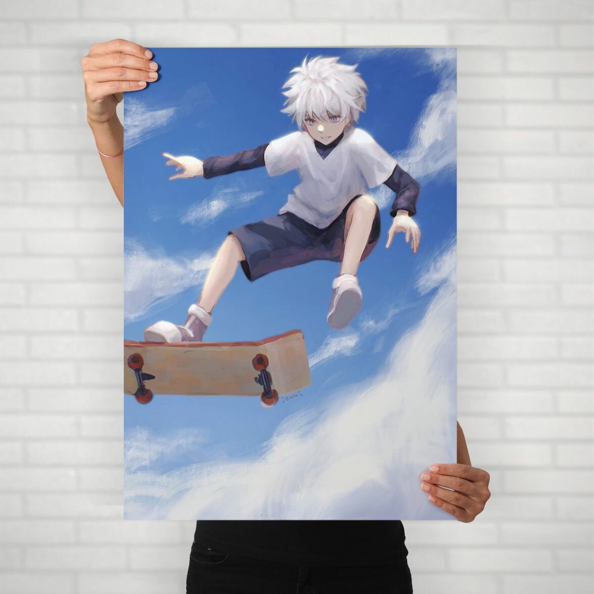 Плакат на стену для интерьера Hunter x Hunter (Киллуа Золдик 7) - Постер по аниме формата A1 (60х84 см)
