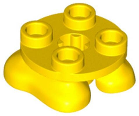 Деталь Lego 66858 Legs with Plate Round 2 x 2 and Axle Hole - 2 Feet