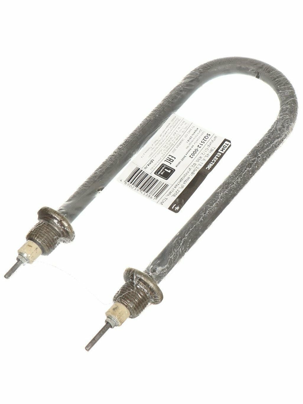 Тэн для воды TDM Electric 2 кВт, углеродистая сталь, D13 мм, R30 мм, G1/2, тип Ф2, артикул SQ2512-0002