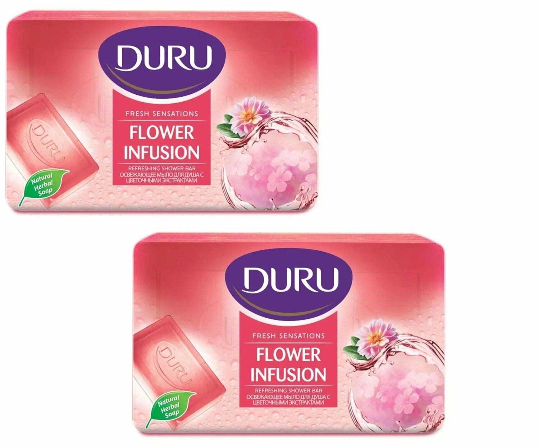 Мыло туалетное Duru Fresh Sens для душа Цветочное облако 2шт