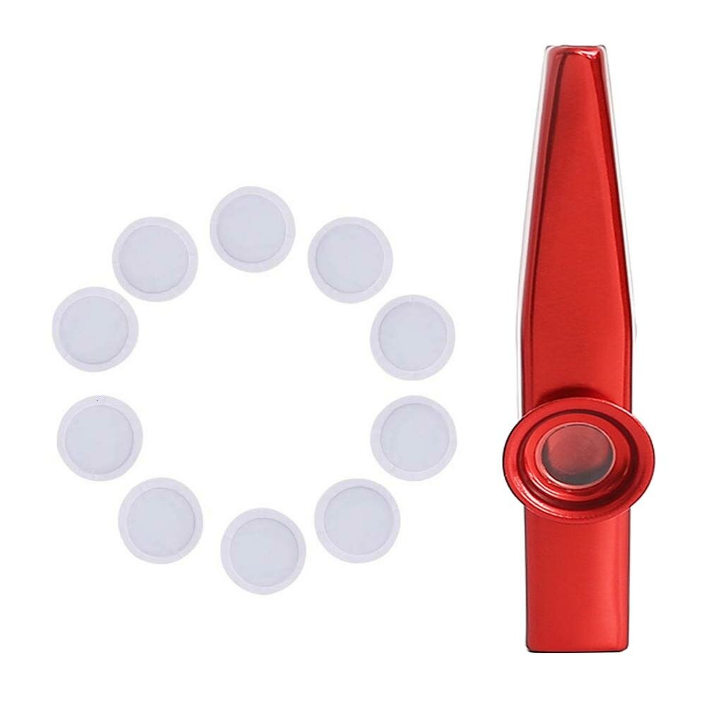 Металлический кадзу с 10 мембранами, красный