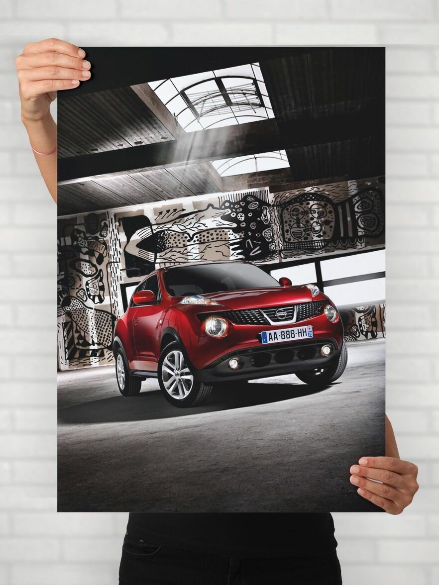 Плакат на стену для интерьера Авто и Мото (Ниссан Жук - Nissan Juke 3) - Постер по транспорту формата A1 (61x84 см)